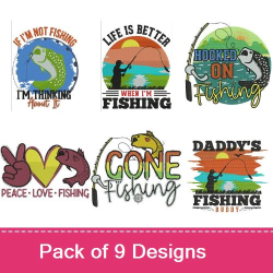 Gone Fishing Embroidery design pack by Unicorn Creatives ...