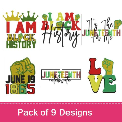 Juneteenth Embroidery design pack by Unicorn Creatives ...