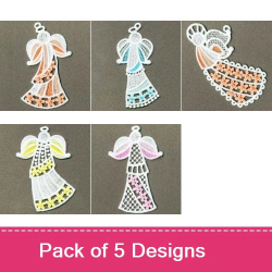 FSL Elegant Angels Embroidery design pack by Wind Bell Embroidery ...