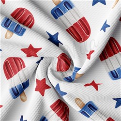 Patriotic 4th of July Printed Liverpool Bullet Textured AA1611 with ...