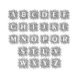 Leaf Block Alphabet by Artsy Knots on EmbroideryDesigns.com ...