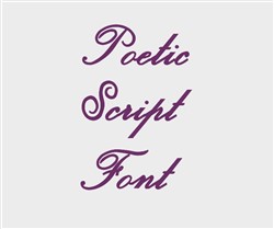 Poetic script by Artsy Knots on EmbroideryDesigns.com ...