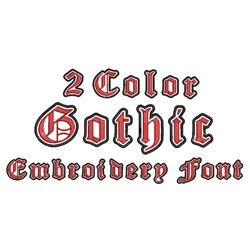 2 Color Gothic Font by Artsy Knots on EmbroideryDesigns.com ...