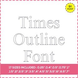 Times Outline Font Embrilliance by Artsy Knots Embrilliance Fonts on ...
