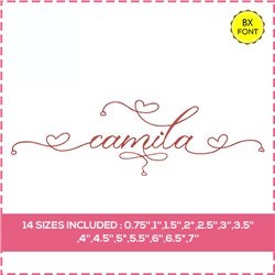 Camila Font Embrilliance by Artsy Knots on EmbroideryDesigns.com ...
