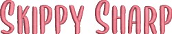 Skippy Sharp Font by Chic Embroidery Creations on EmbroideryDesigns.com | EmbroideryDesigns.com