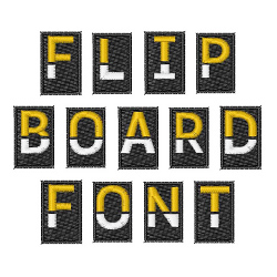 Flip Board Font by Concord Collections on EmbroideryDesigns.com ...