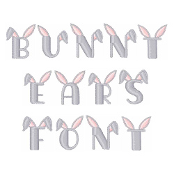 Bunny Ears Font by Concord Collections on EmbroideryDesigns.com ...