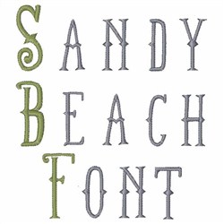 Sandy Beach Font by Concord Collections on EmbroideryDesigns.com ...