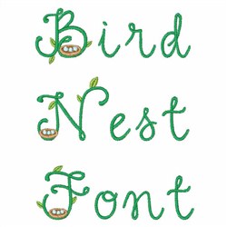 Bird Nest Font by Concord Collections on EmbroideryDesigns.com ...