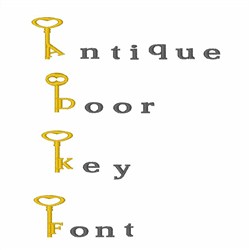 Antique Door Key Font by Concord Collections on EmbroideryDesigns.com ...