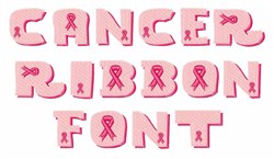 Cancer Ribbon Font by Concord Collections on EmbroideryDesigns.com ...
