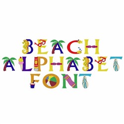 Beach Alphabet by Daydream Designs on EmbroideryDesigns.com ...