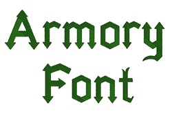 Armory Font by Easy Embroidery Home Format Fonts on EmbroideryDesigns ...