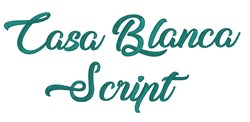 Casa Blanca Script Font by Easy Embroidery on EmbroideryDesigns.com ...