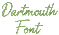 Dartmouth Font by Easy Embroidery on EmbroideryDesigns.com ...