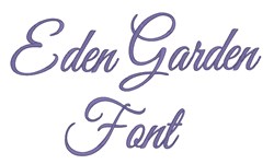 Eden Garden Font by Easy Embroidery on EmbroideryDesigns.com ...