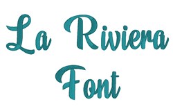 La Riviera Font by Easy Embroidery on EmbroideryDesigns.com ...