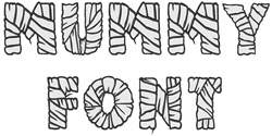 Mummy Font by Embroidery Patterns on EmbroideryDesigns.com ...