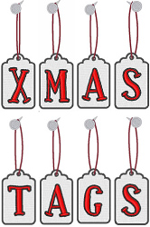 Christmas Tag Font by Embroidery Patterns on EmbroideryDesigns.com ...