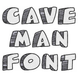 Caveman Font by Embroidery Patterns on EmbroideryDesigns.com ...