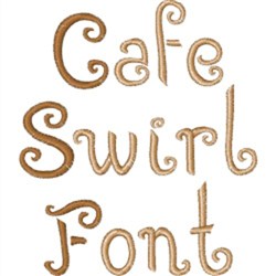 Café Swirl Font by Embroidery Patterns on EmbroideryDesigns.com ...