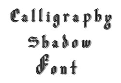 Calligraphy Shadow Font by Embroidery Patterns on EmbroideryDesigns.com ...