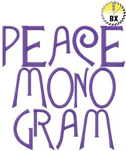 Peace Monogram Embrilliance by Embroidery Patterns on EmbroideryDesigns ...