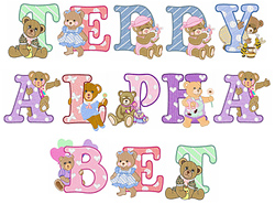 Teddy Alphabet by Embroidery Patterns on EmbroideryDesigns.com ...