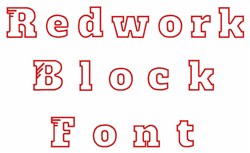 Redwork Block Font by Embroidery Patterns Home Format Fonts on ...