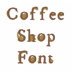Coffee Shop Font by Embroidery Patterns on EmbroideryDesigns.com ...