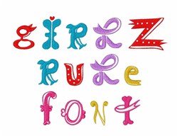 Girlz Rule Font by Embroidery Patterns on EmbroideryDesigns.com ...