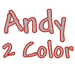 Andy 2 Color by Fireside Threads Home Format Fonts on EmbroideryDesigns ...