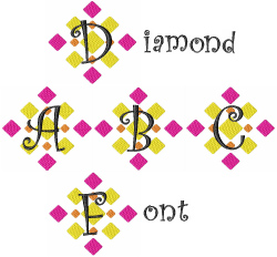 Diamond Alphabet by Great Notions on EmbroideryDesigns.com ...