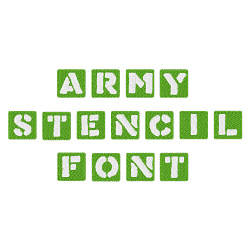 Army Stencil Font by Hopscotch Home Format Fonts on EmbroideryDesigns ...