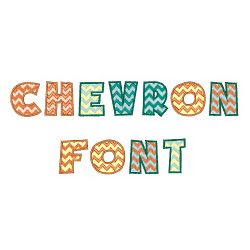 Chevron Font by Hopscotch Home Format Fonts on EmbroideryDesigns.com ...