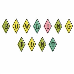 Bowling Font by Hopscotch Home Format Fonts on EmbroideryDesigns.com ...