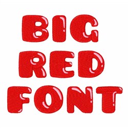 Big Red Font by Hopscotch Home Format Fonts on EmbroideryDesigns.com ...