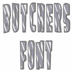 Butchers Font by Hopscotch Home Format Fonts on EmbroideryDesigns.com ...