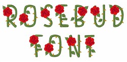 Rosebud Font by Hopscotch Home Format Fonts on EmbroideryDesigns.com ...