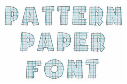 Pattern Paper Font by Hopscotch on EmbroideryDesigns.com ...