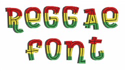 Reggae Font by Hopscotch Home Format Fonts on EmbroideryDesigns.com ...