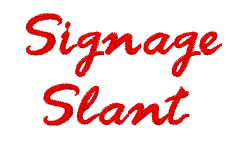 Signage Slant by Internet Stitch on EmbroideryDesigns.com ...