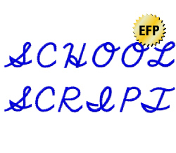 School Script Font by Internet Stitch EFP Fonts on EmbroideryDesigns ...