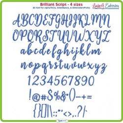 Brilliant Embrilliance Font by Lindee G Creations on EmbroideryDesigns ...
