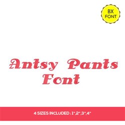 Antsy Pants Font by Maya Kreations on EmbroideryDesigns.com ...