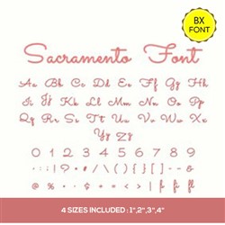 Sacramento Font by Maya Kreations on EmbroideryDesigns.com ...