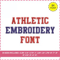 Athletic Font by Maya Kreations on EmbroideryDesigns.com ...