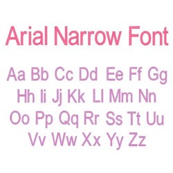 Arial Narrow Font by Maya Kreations on EmbroideryDesigns.com ...