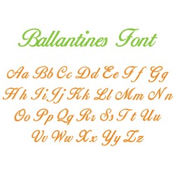 Balantines Font by Maya Kreations on EmbroideryDesigns.com ...